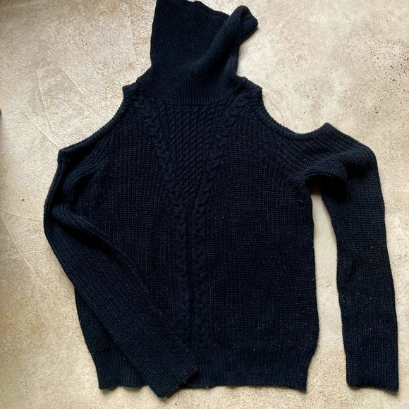 Sweaters | Knit Cold Shoulder Sweater Turtleneck | Poshmark